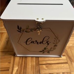 Art | White Card Box With Lock And Key | Poshmark